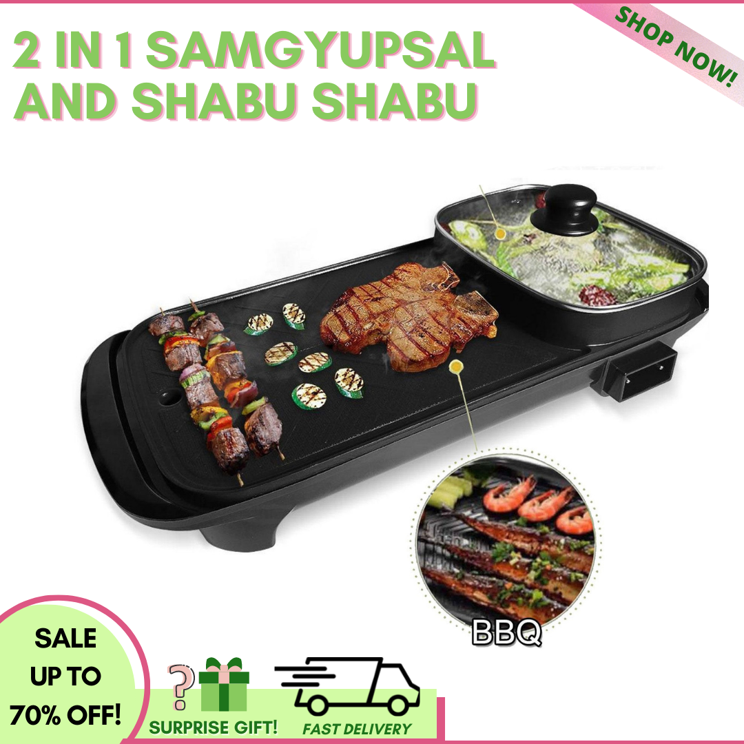 MODERN HOUSE: 2 in 1 Electric Samgyupsal Grill with Hotpot, Korean ...
