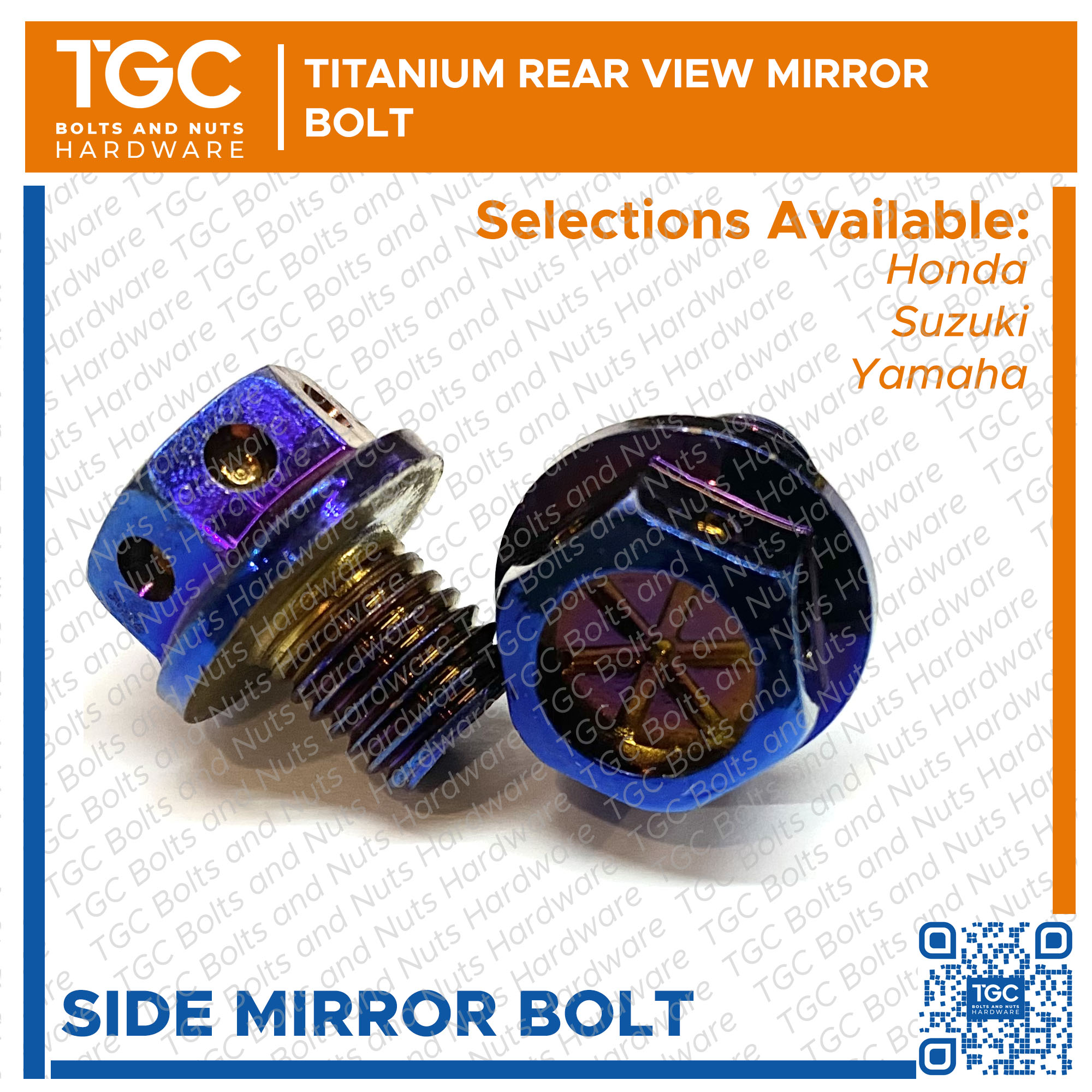 TGC Titanium Side Mirror Bolt for Yamaha / Honda / Suzuki ( TGC ...