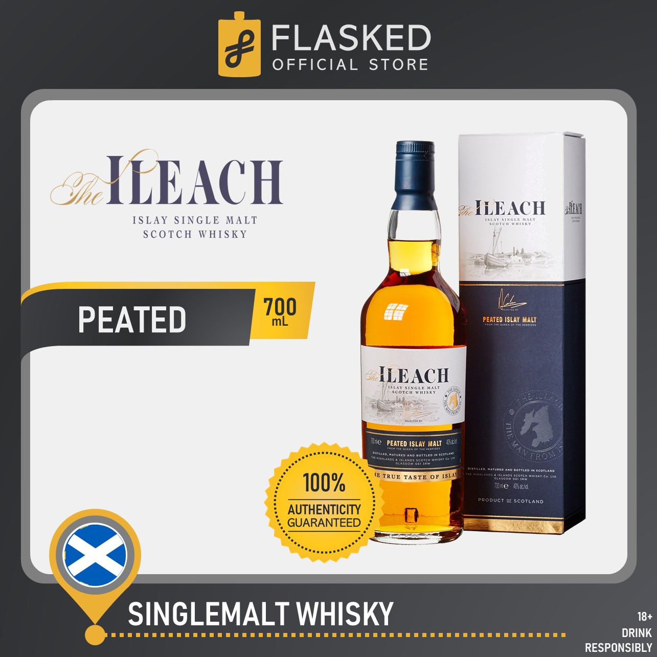 Ileach Peated Islay Single Malt Scotch Whisky 700mL | Lazada PH
