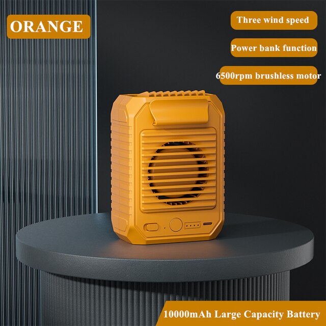 【XX】Portable Mini Waist Fan 10000mAh Battery Powered Hands-free ...