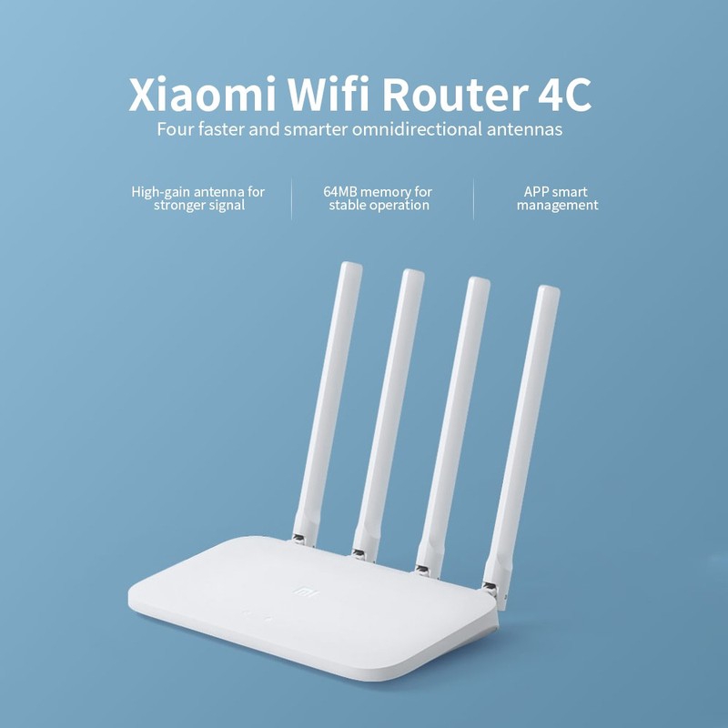 XIAOMI Mi Router 4C 300Mbps 2.4GHz Wireless Wi-Fi Router with 4 Antennas (White) | Lazada PH