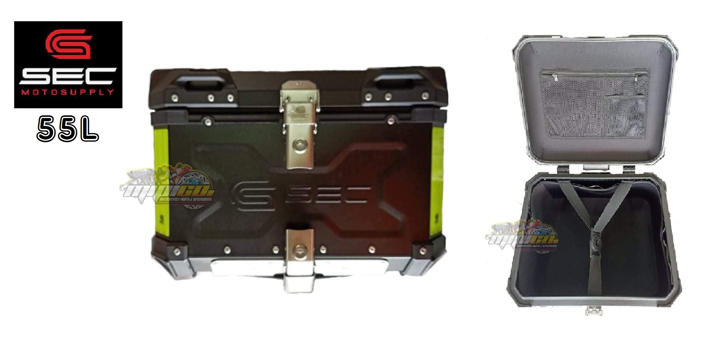 ALLOY TOP BOX WITH BACK REST -45L (SEC) & BRACKET SNIPER 155 | Lazada PH