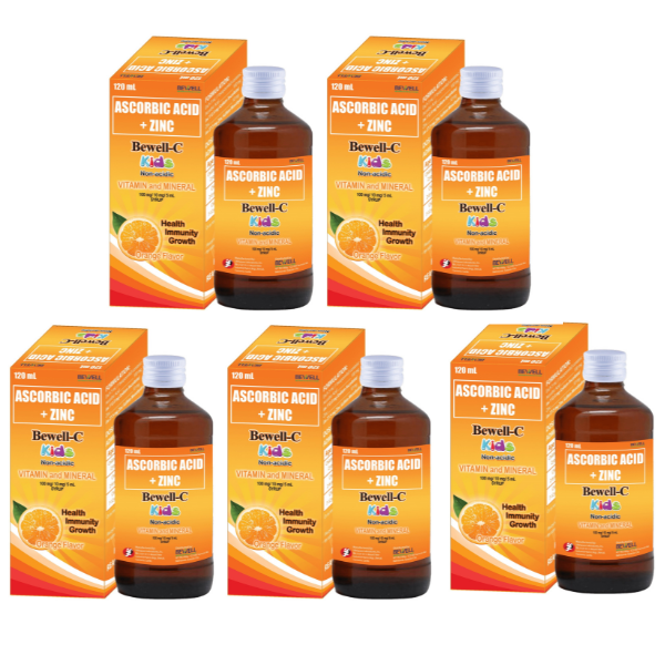 Bewell C Vitamins for Kids Non Acidic Vitamin C with Zinc Orange Flavor ...