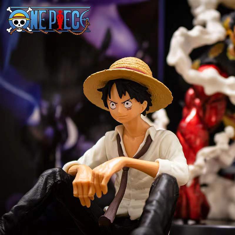 12cm Sitting Position Monkey D Luffy Figure One Piece action figure ...