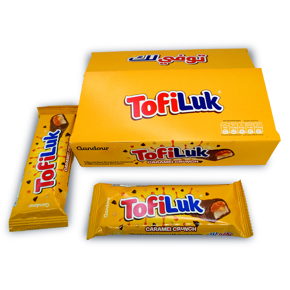 Gandour TofiLuk 33g Caramel Crunch 2 Biscuit Bars Enrobed in Caramel ...