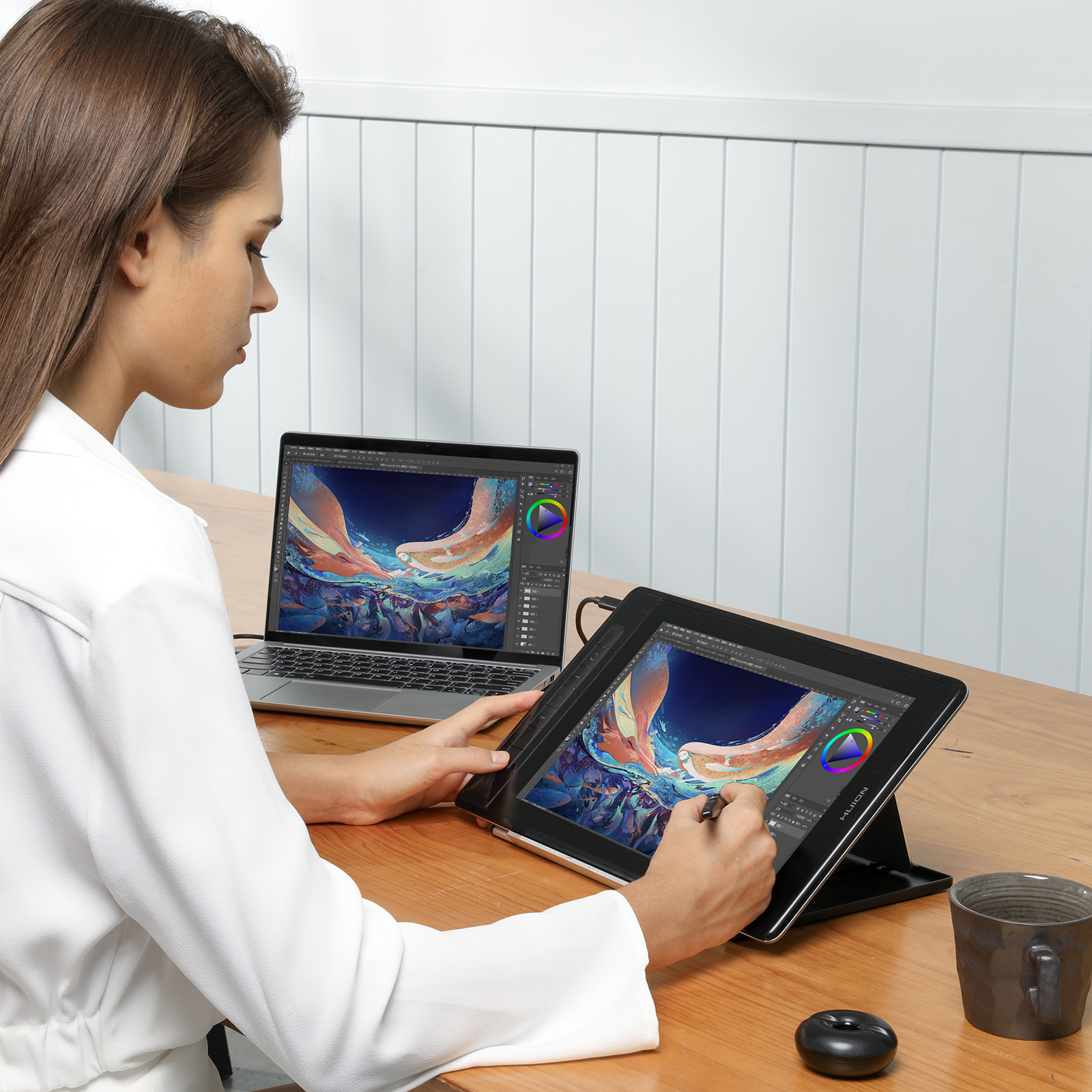 HUION Kamvas Pro 13 2.5K QHD Graphics Drawing Tablet with Screen QLED ...