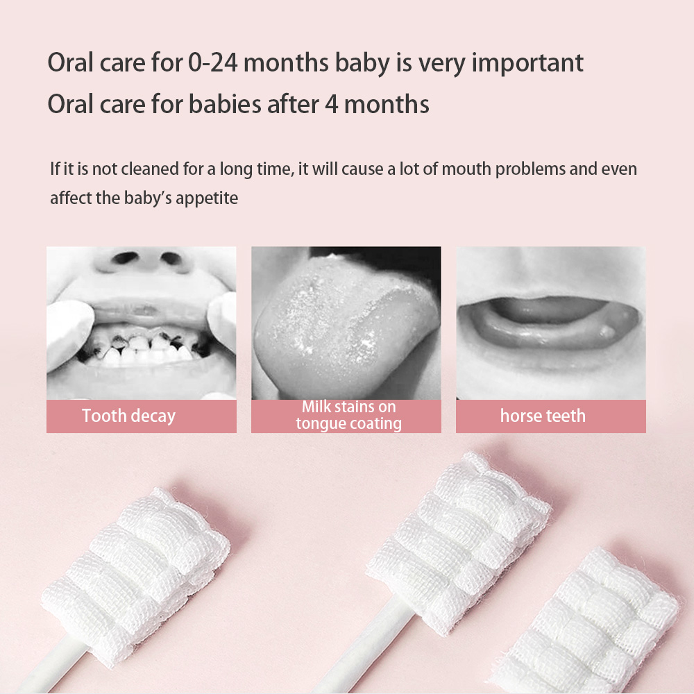 Kissdora Baby oral cleaner Baby Gauze Toothbrush for Newborn tongue ...
