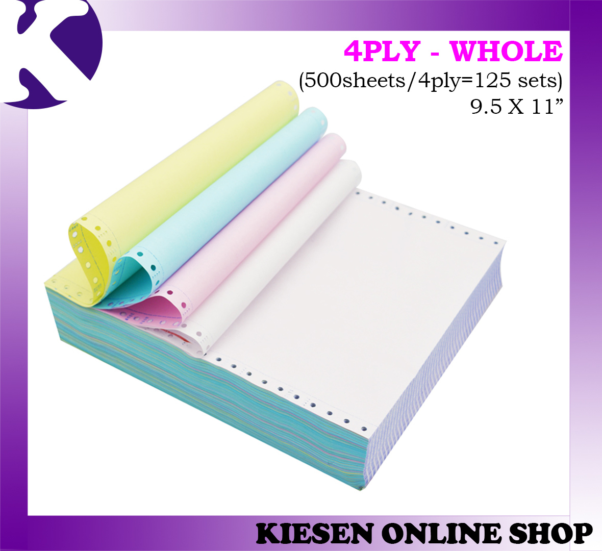 2ply, 3ply, 4ply Carbonless Continuous Computer Form 9.5X11inches 9.5 x ...