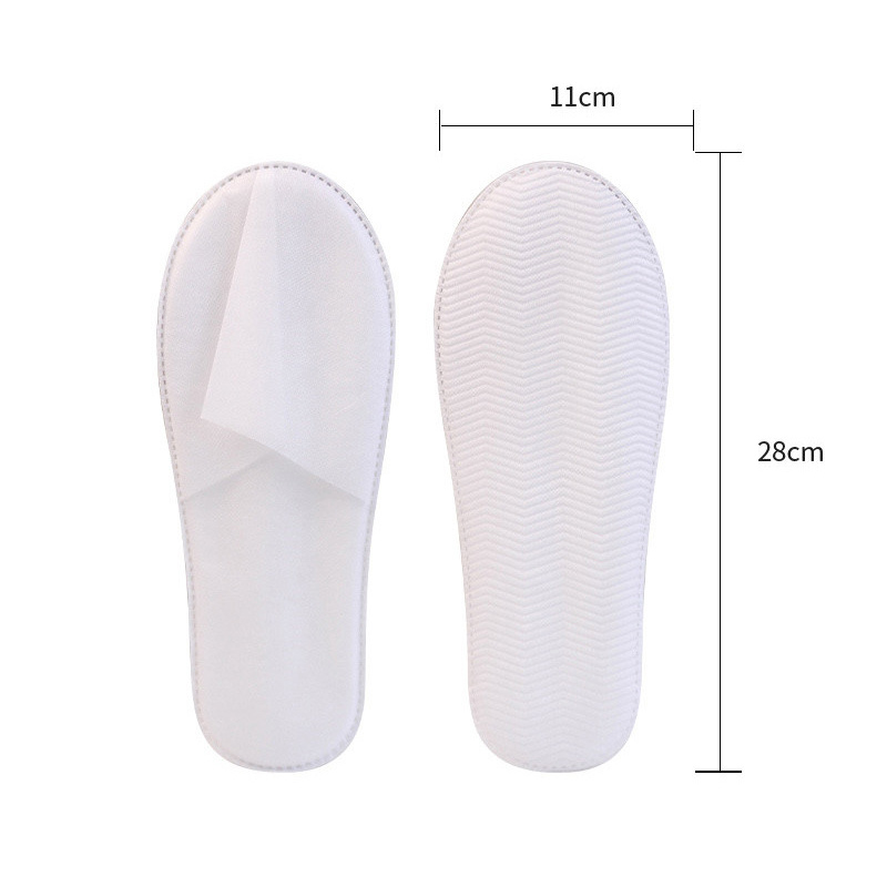 50 Pair Towelling Open Closed Toe Hotel Slipper Disposable White SPA ...