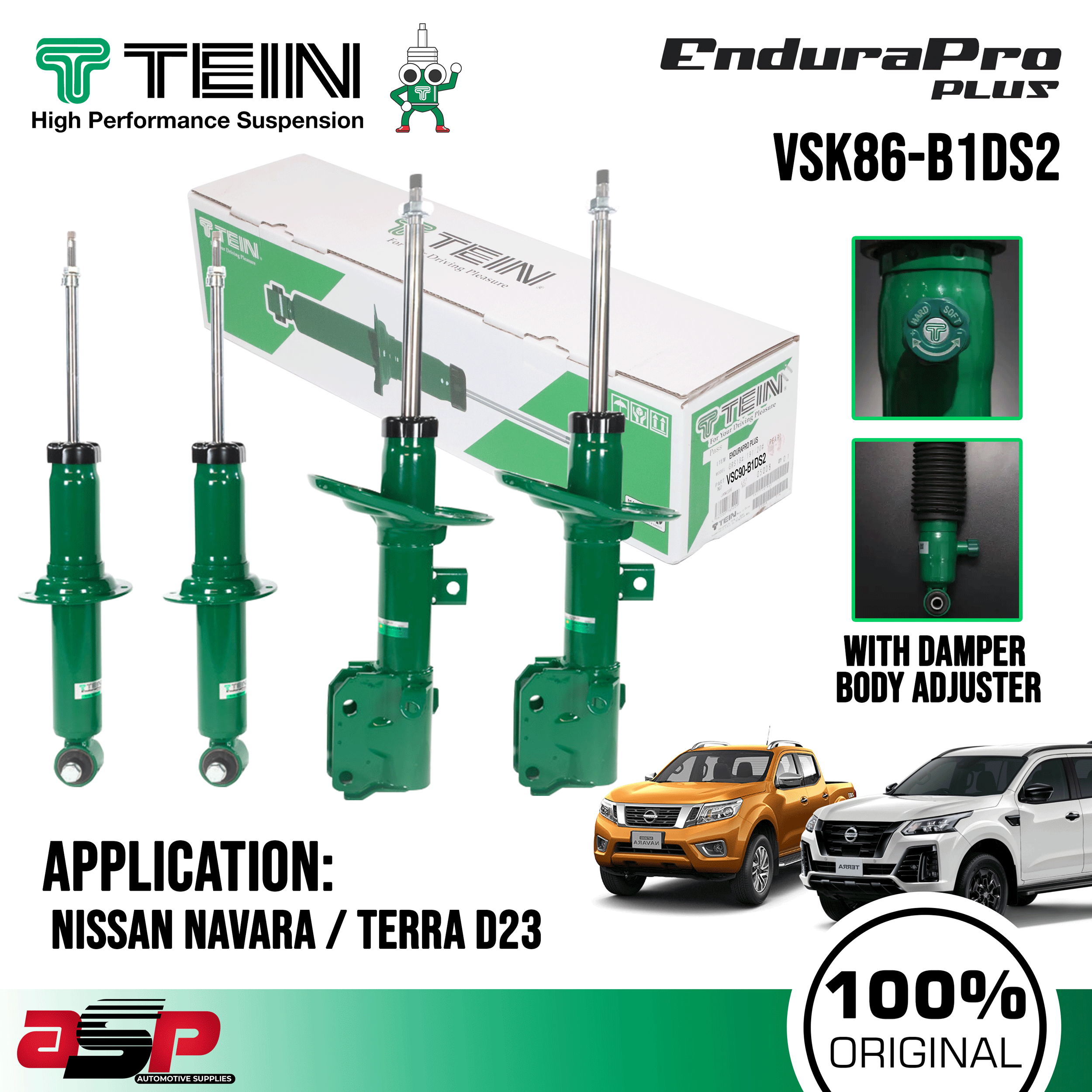 TEIN ENDURAPRO PLUS KIT Shock Absorber for Nissan Navara / Nissan Terra ...
