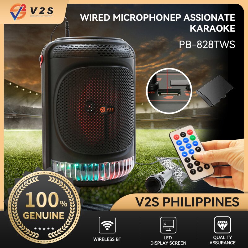 V2S PB801Tws Speaker Bluetooth Speaker Wireless Speaker TWS/USB/TF ...
