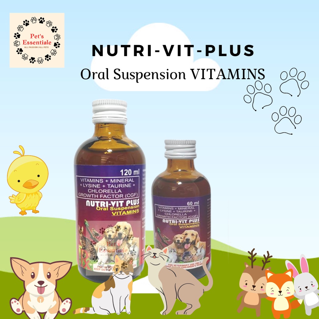 Nutri-Vit Plus performance enhancer 60ml / 120 ml for pets dog cats ...