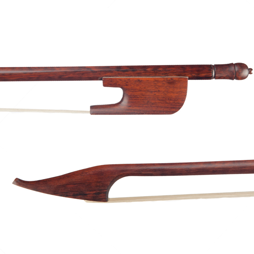 4/4 Violin Bow Baroque Style Snakewood Round Stick Snakewood White ...