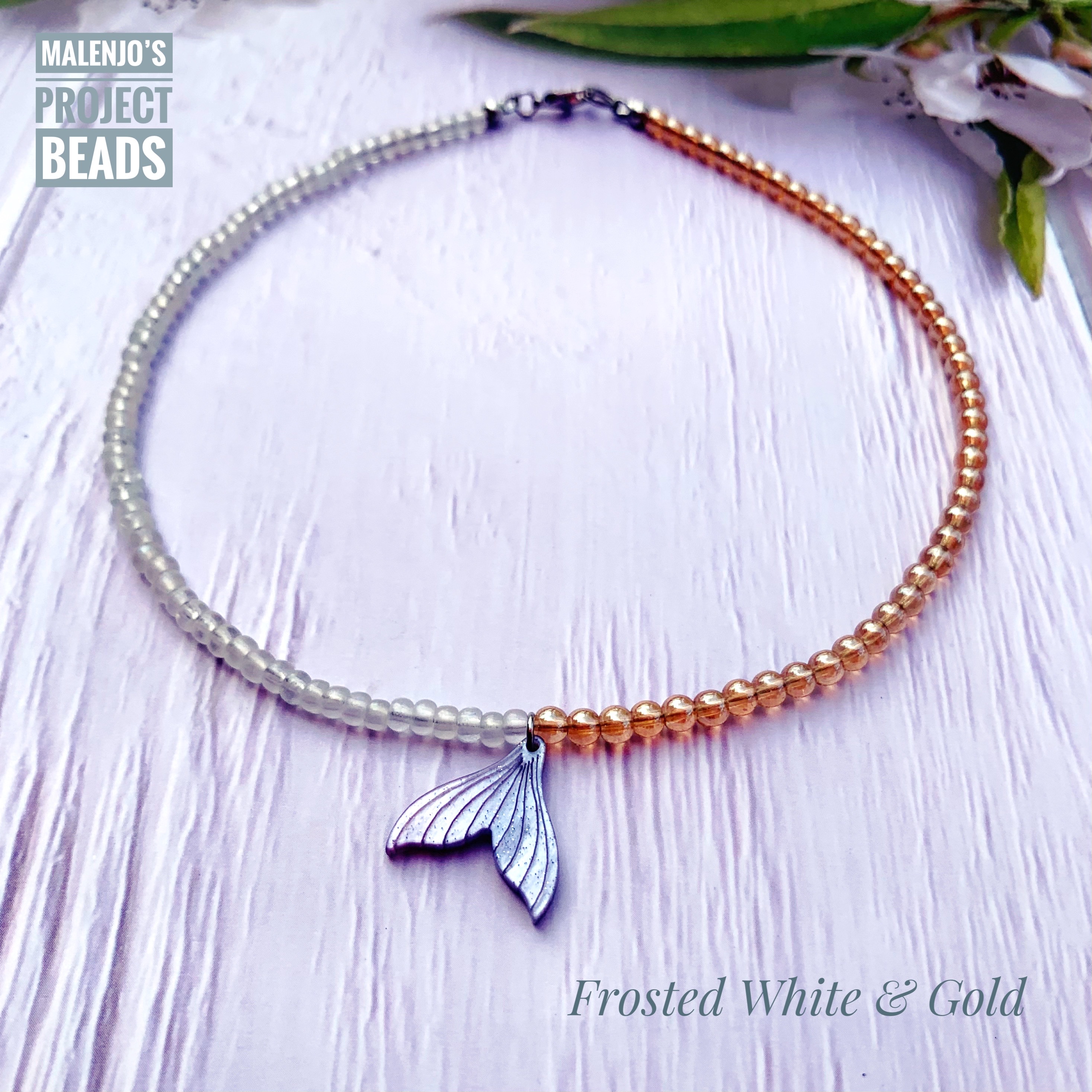 MALENJO's SUMMER/BEACH BEADED CHOKER NECKLACE/MERMAIDS TAIL/HANDCRAFTED ...