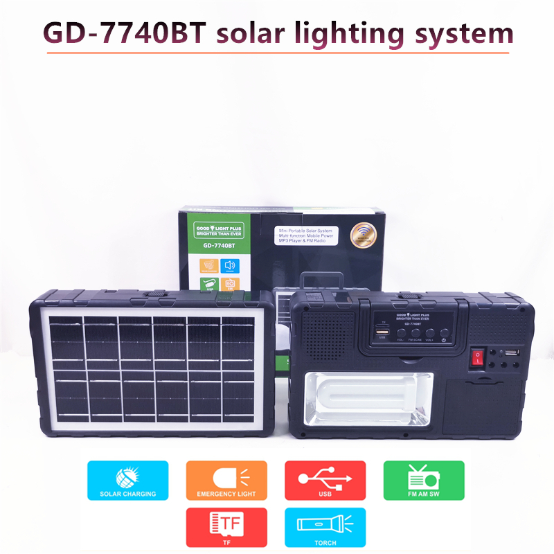 GD-7740BT solar lighting system，Mini Portable Solar System, Multi ...