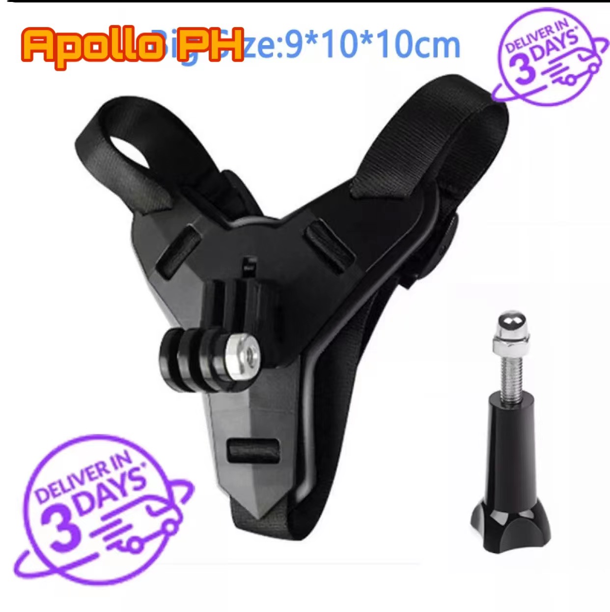 【Manila Stock】 Chin Mount For Helmet Fixing Motorcycle Helmet Camera ...