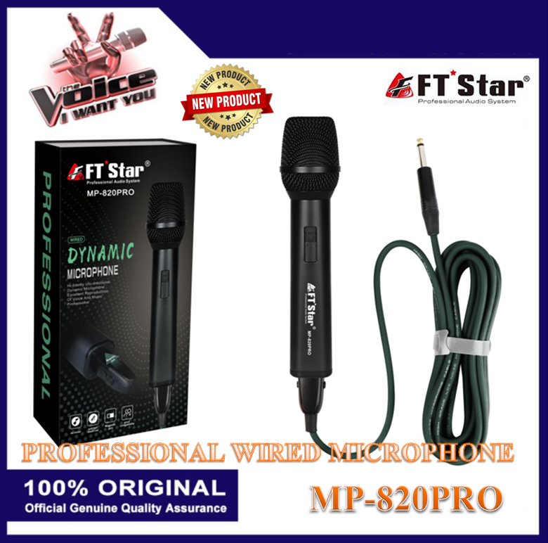 FTstar MP-820 Pro Professional Heavy Duty Vocal Wired Microphone ...