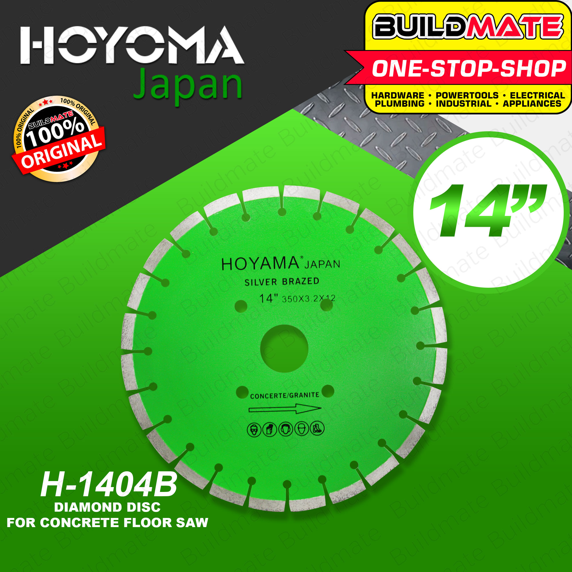 HOYOMA 14" Diamond Disc For Concrete Floor Saw Cutter For Multi-Purpose ...