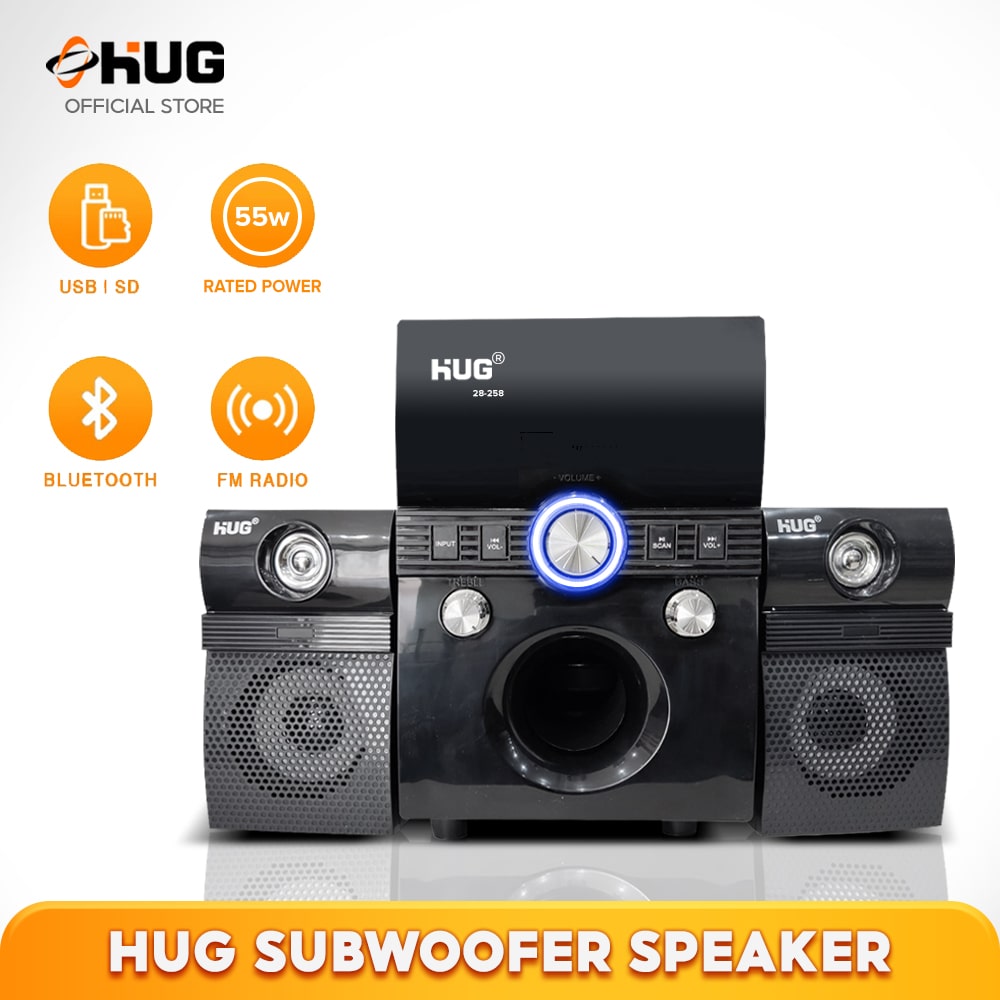 HUG H28-258 2.1 Channel Bluetooth Home Theater Multimedia Speaker ...