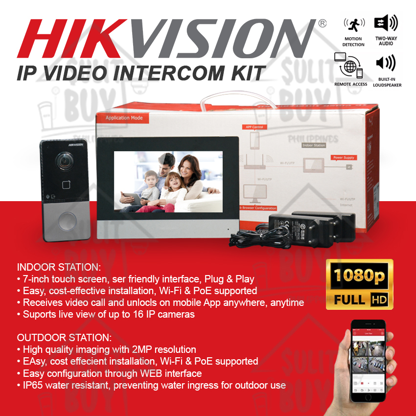 HikVision Video Intercom (1080p) / 2MP / Video Doorbell / CCTV / Gate ...