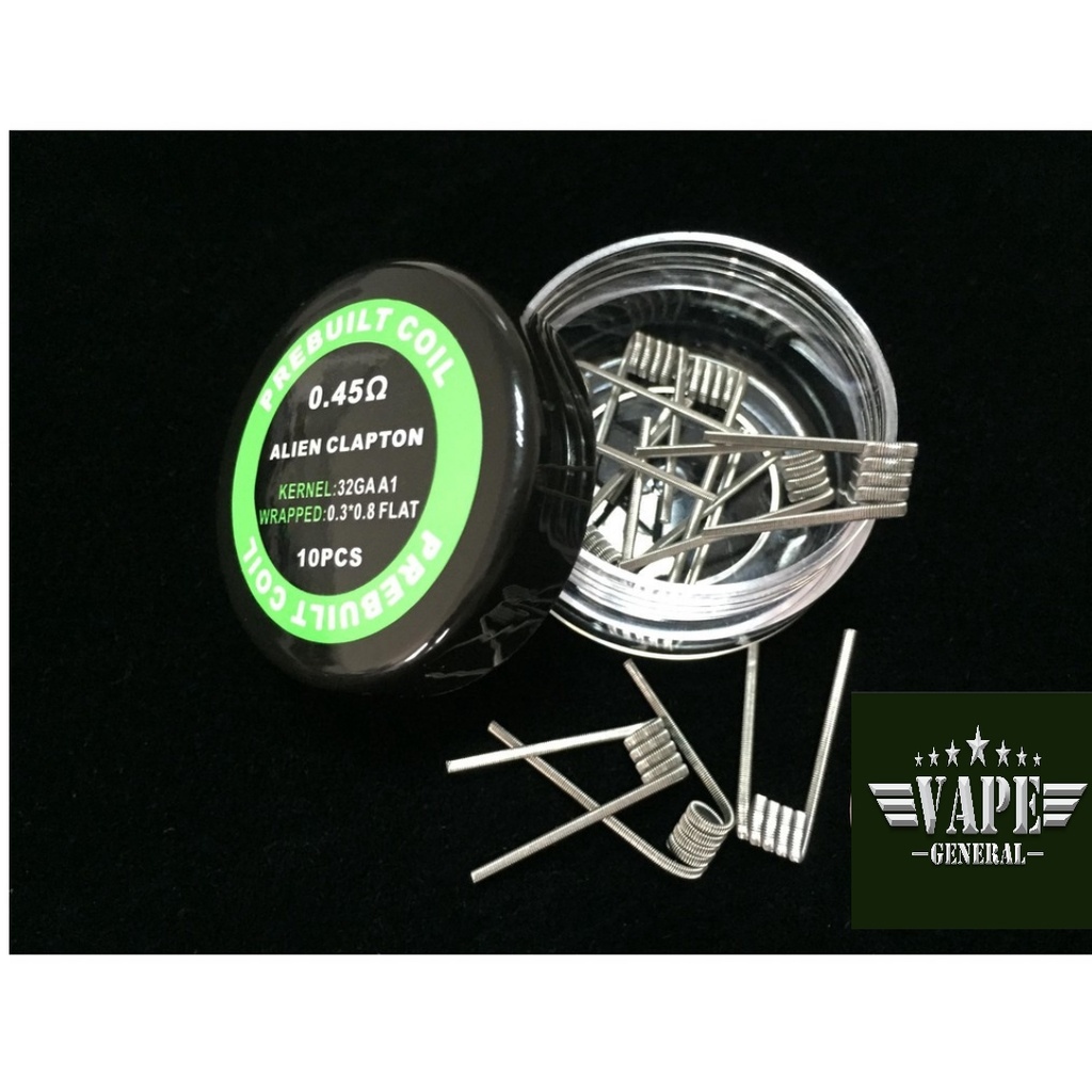 10Pcs/Box Prebuild Coil Wire for RDA RTA RBA Alien Clapton Flat Twisted ...