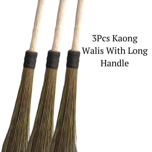 3 PCS Walis Tingting Kaong Wood long handle / Broomstick made from Palm ...