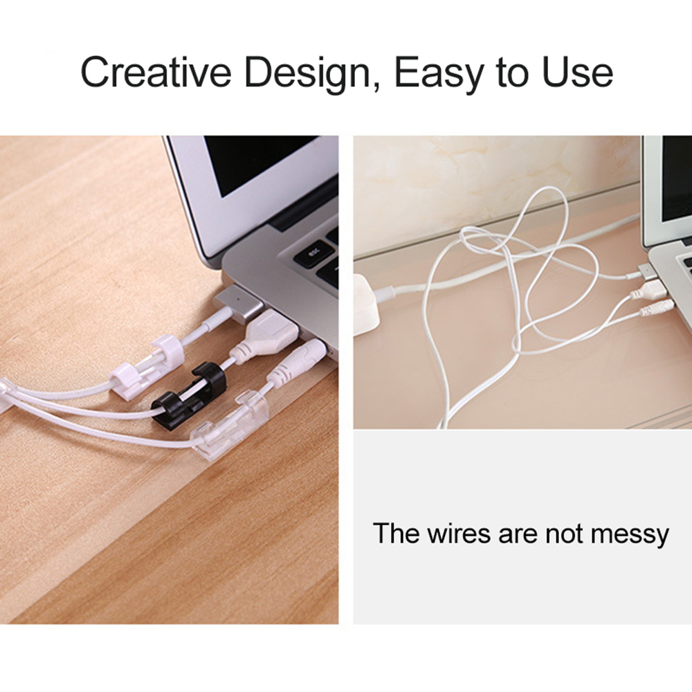 20pcs Cable Clips Organizer Self-Adhesive Cord Management Wire Holder ...