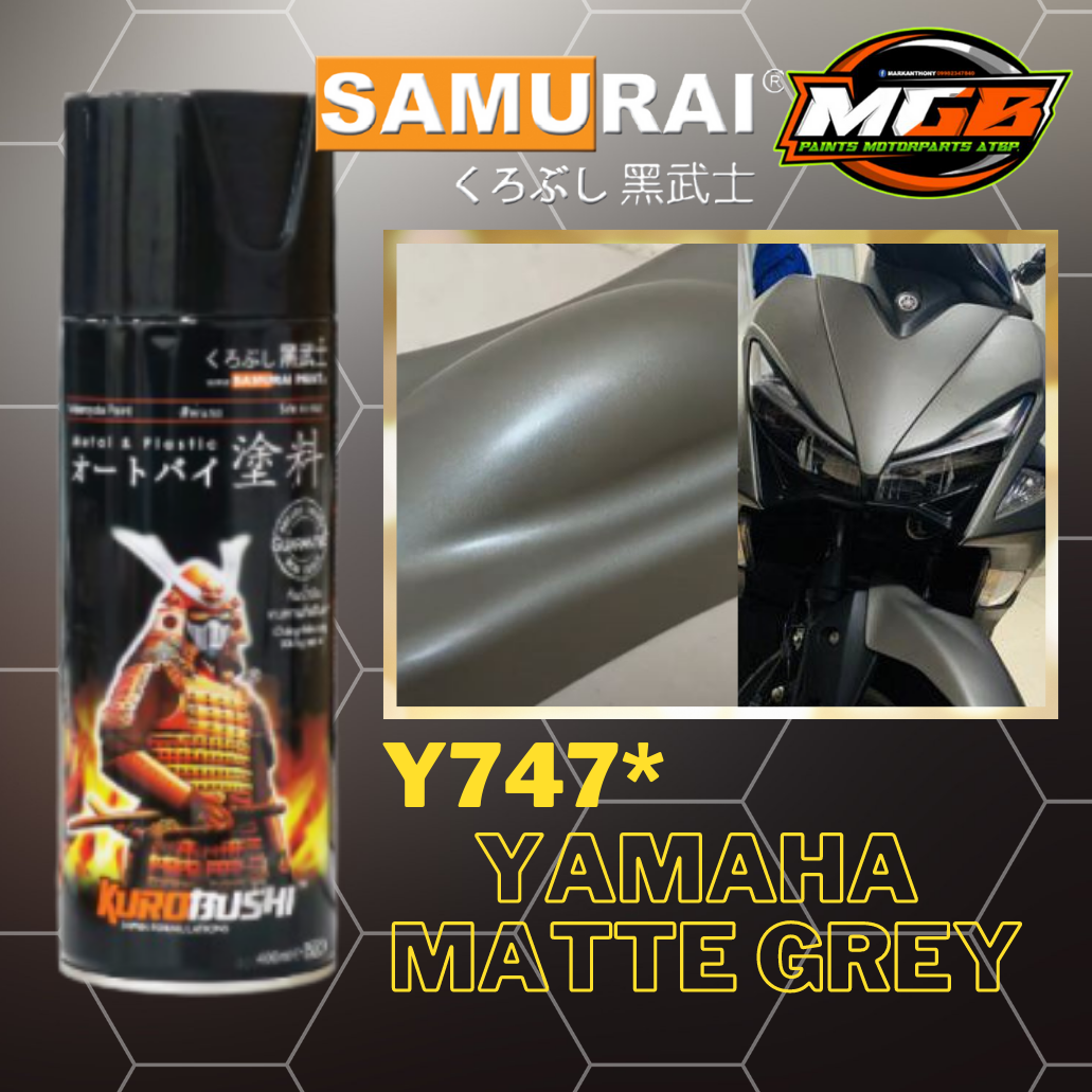 SAMURAI SPRAY PAINT Y747* Matte Grey (YAMAHA) 400ML | Lazada PH