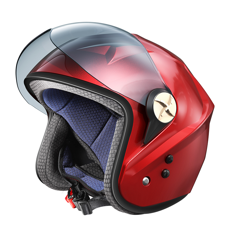 【ICC&COD】Motorcycle Helmet Half Face Helmet With ICC Smart fan ...
