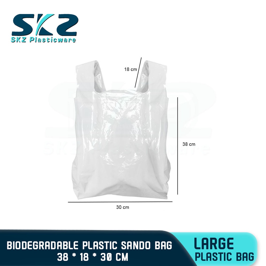 SKZ PLASTIC SANDO BAG TRANSPARENT CLEAR WITH HANDLE PACK BY 50'S ...