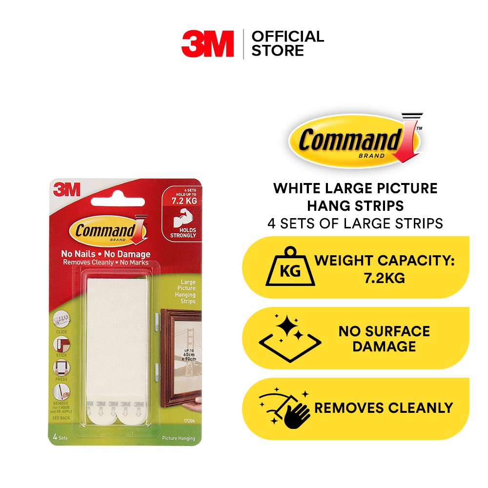 photo frame 3M Command Picture Hanging Strips, Large, White 4 sets of ...