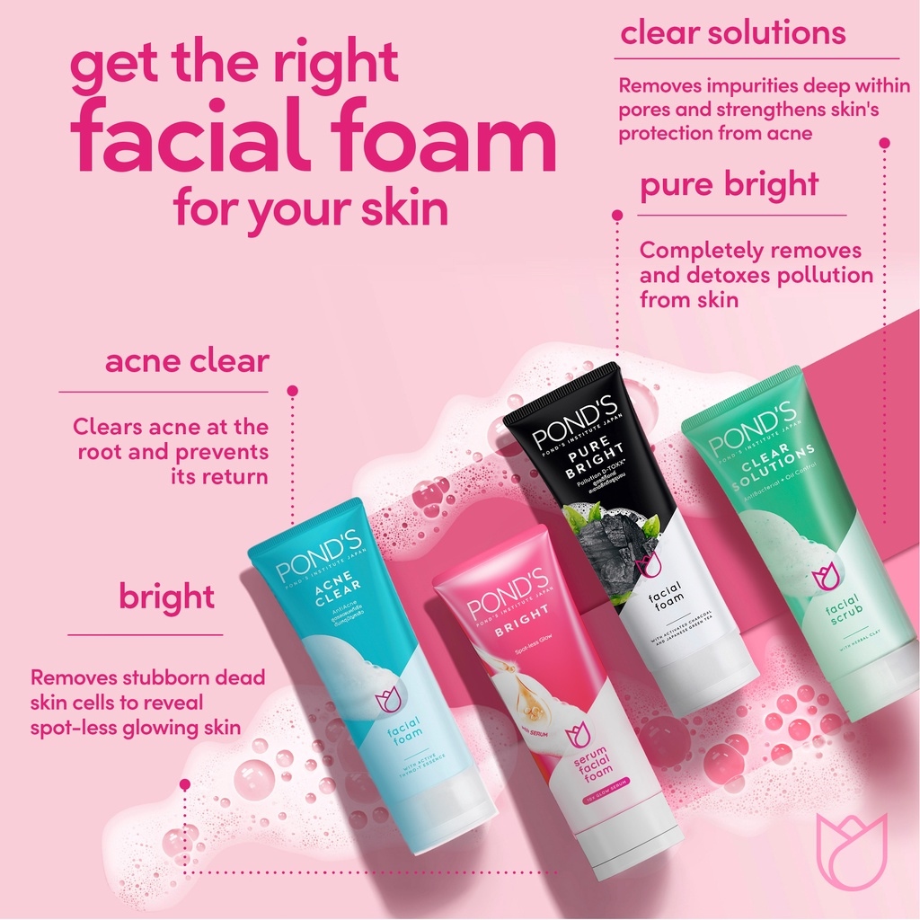 inqhgp POND’S Acne Clear Facial Foam with Thymol Salicylic Acid and ...