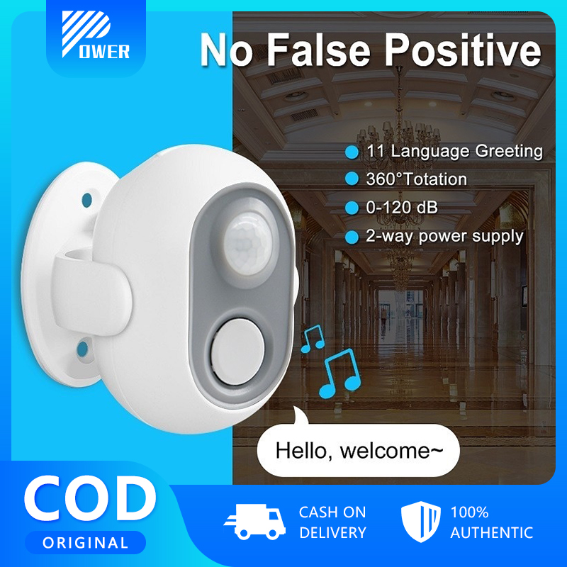 【POWER】DAYTECH Shop Entry Chime Hello Welcome Voice Sound Doorbell Door ...