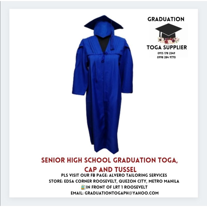 Royal blue Senior high school graduation toga The New | Lazada PH