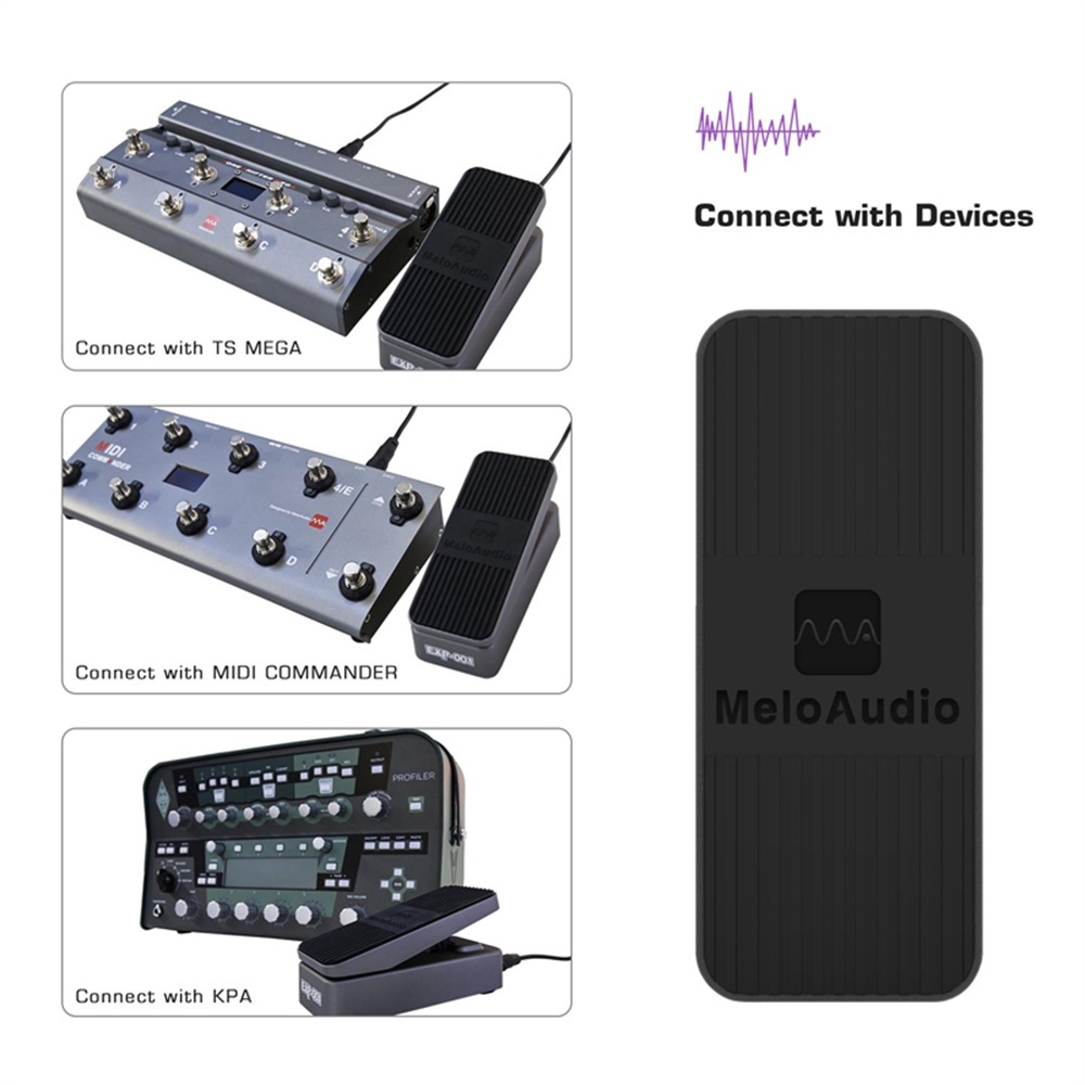 MeloAudio EXP-001 Wah Volume Expression Pedal For Guitar Multi Effects Bass Foot Pedal Effect 2 ...