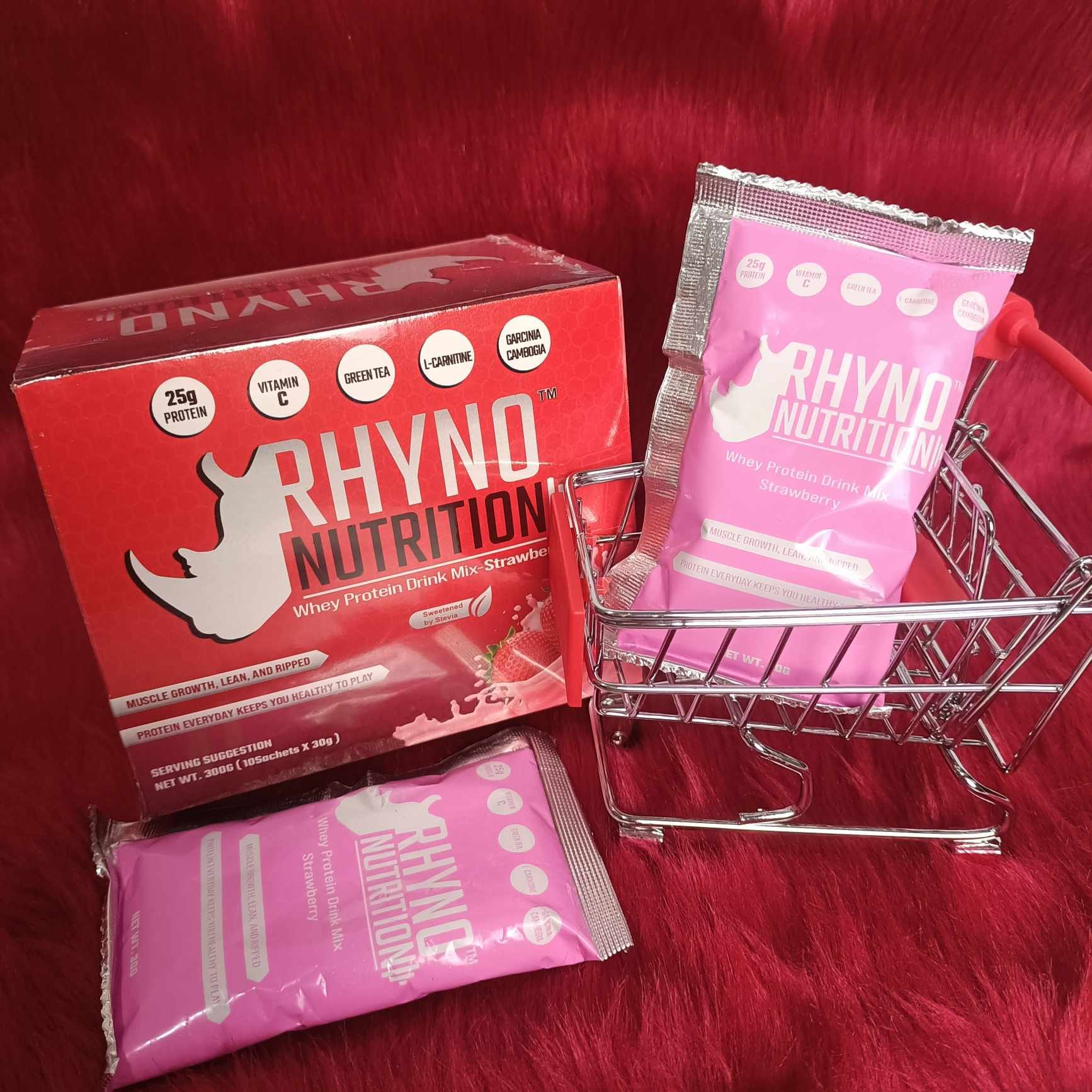 RHYNO NUTRITION WHEY PROTEIN STRAWBERRY 10 SACHETS | Lazada PH