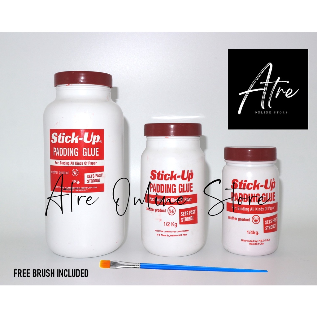 ]u!Stick Up Padding Glue RED for notepad and receipts FREE BRUSH | Lazada PH