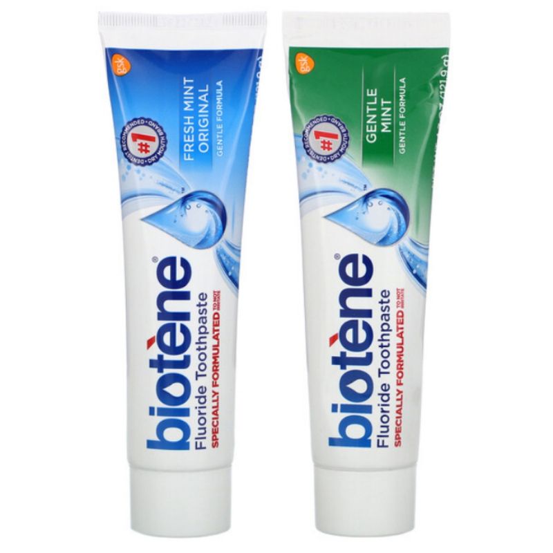 Biotene Dental Products Fluoride Toothpaste, Gentle Mint Original ...