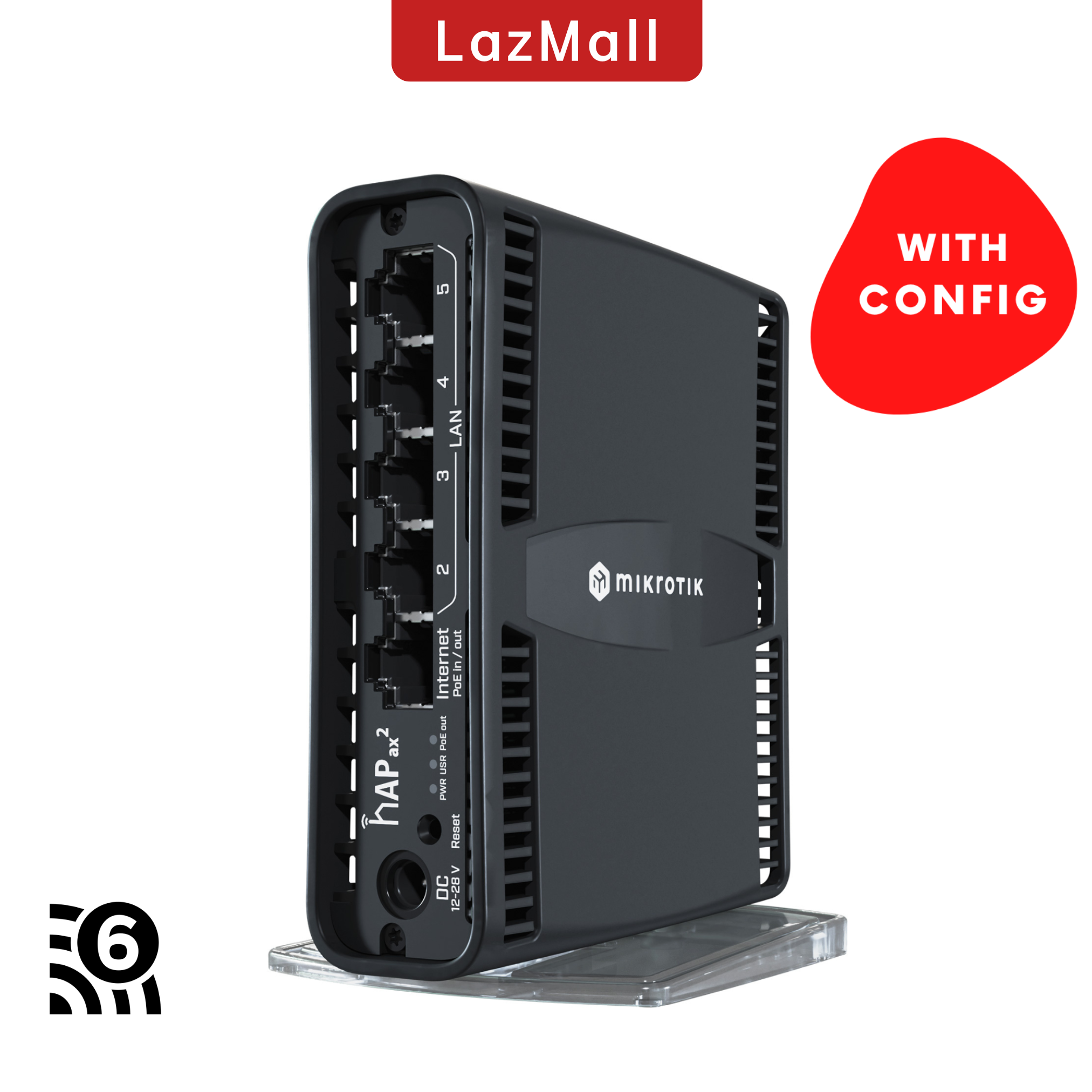 MikroTik hAP ax2 Wi-Fi 6 Managed Router - 5 Ports, Dual band and Dual ...