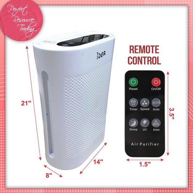 【factory outlet】 Ider Air Purifier 6 stages with UV light and HEPA ...