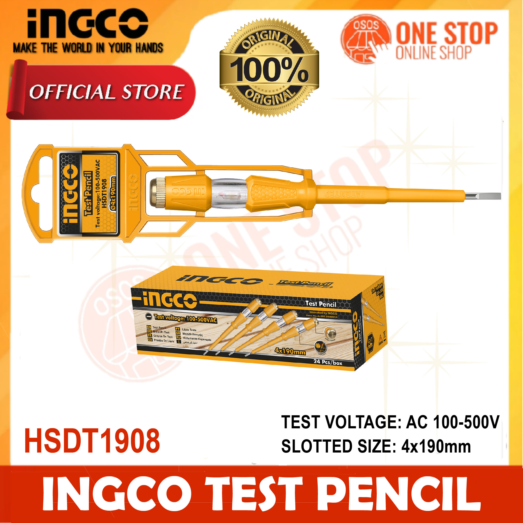 INGCO Test Pencil HSDT1908 •osos• | Lazada PH