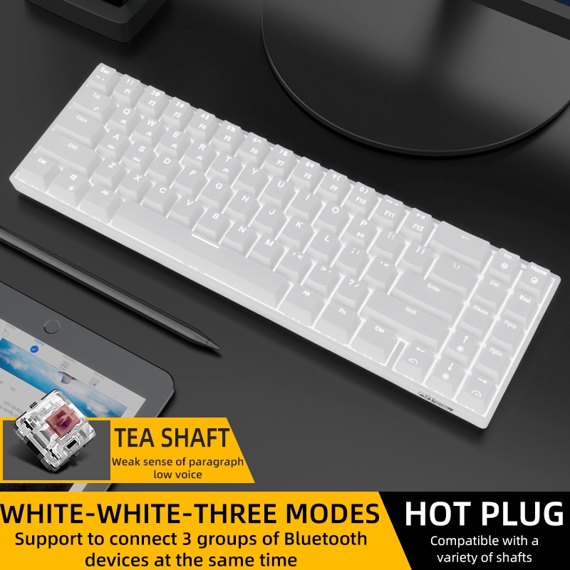 RK71 mechanical keyboard 71 Keys Three modes Hot Swappable non-RGB ...