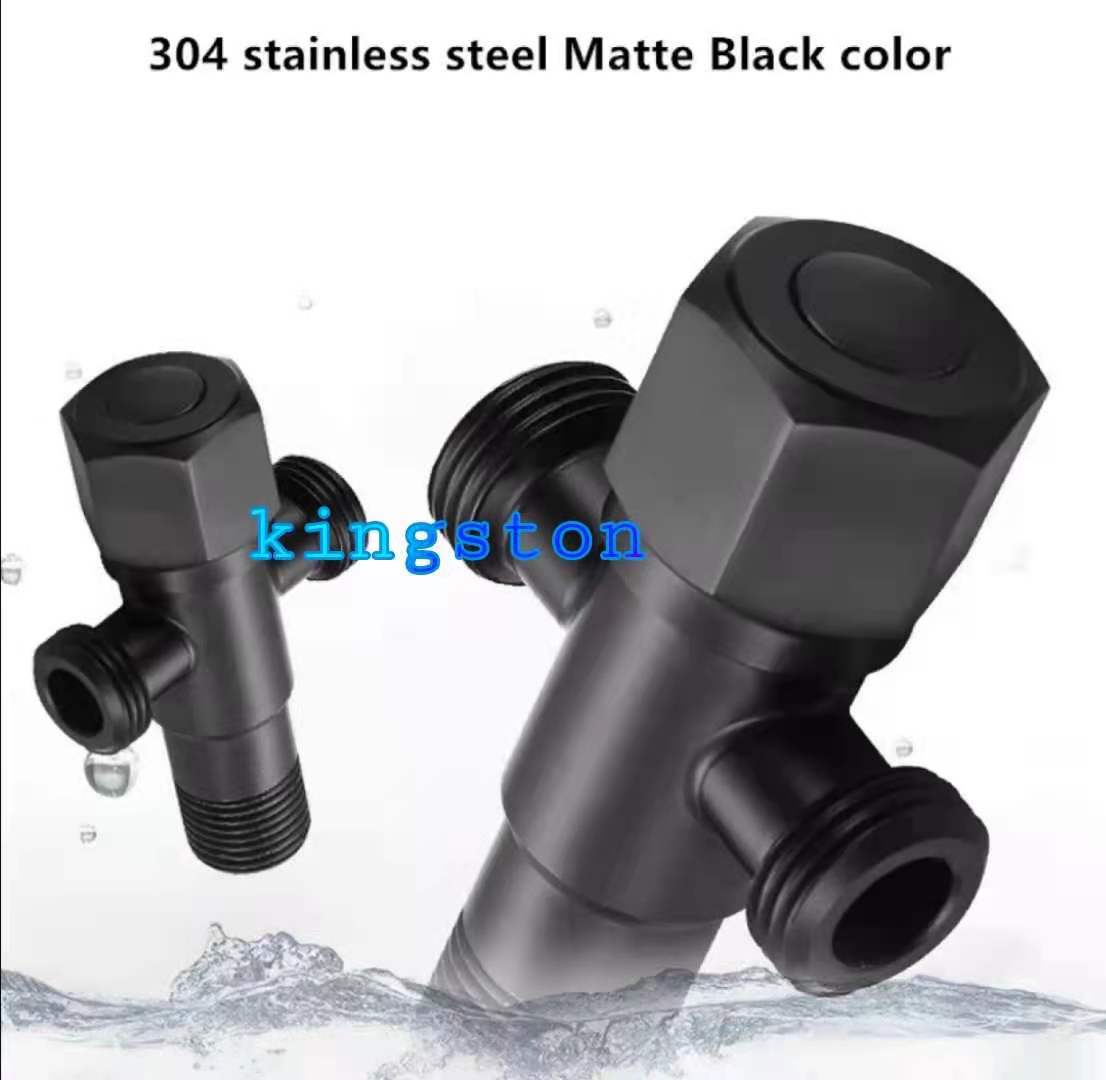 304 stainless 3 way angle valve matte black | Lazada PH