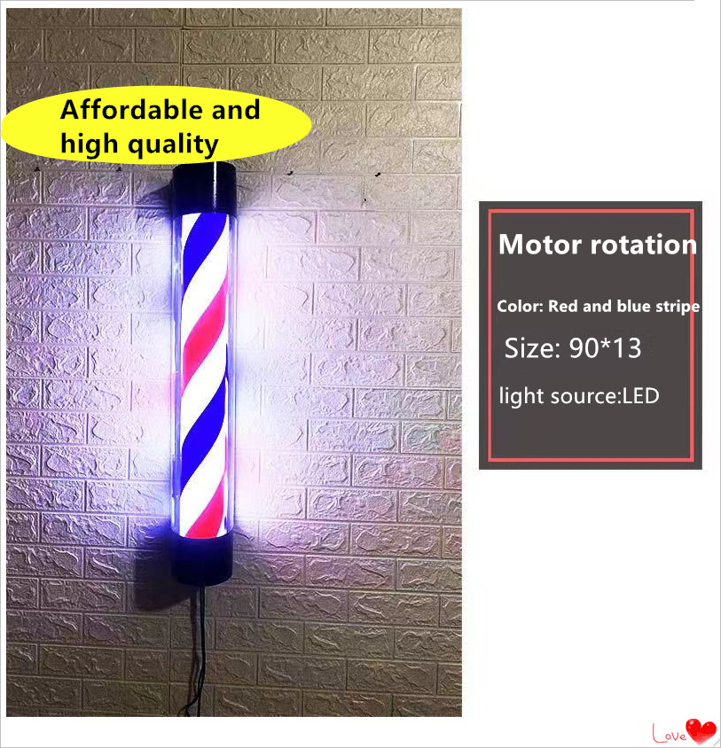 【LightYourHome】(70-90cm) Barber Shop Pole Lamp Waterproof Red White ...