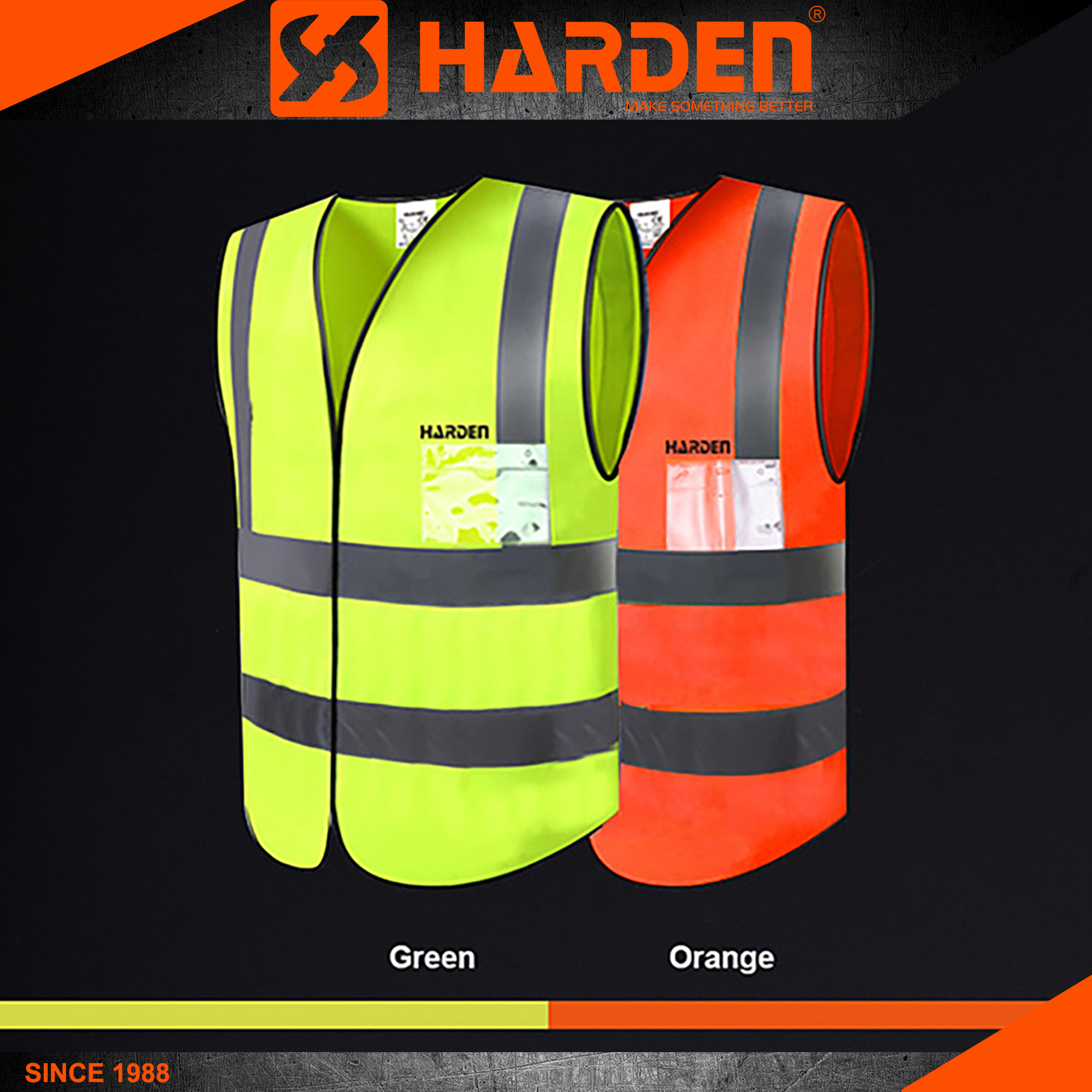 Harden Green , Orange Reflector Safety Reflector Vest Tool Vest ...