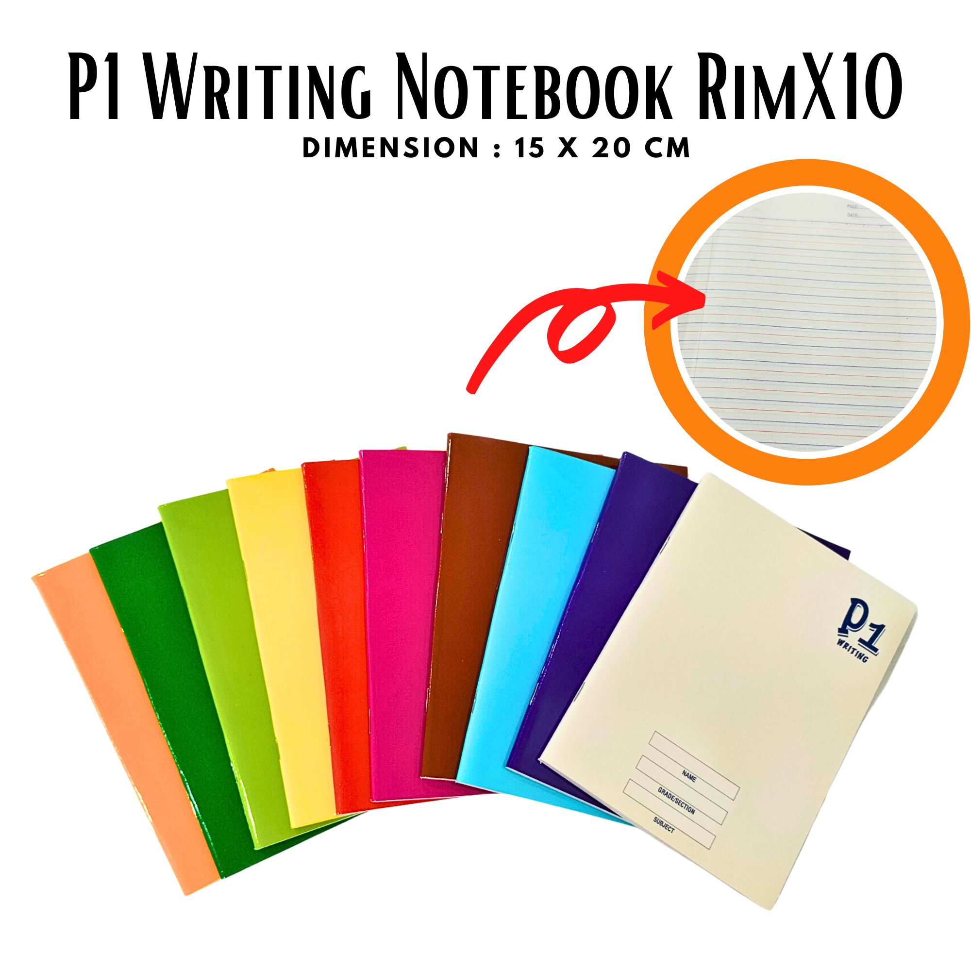 [ONHAND] P1 WRITING NOTEBOOK RIMX10/NOTE BOOK/SCHOOL SUPPLIES | Lazada PH