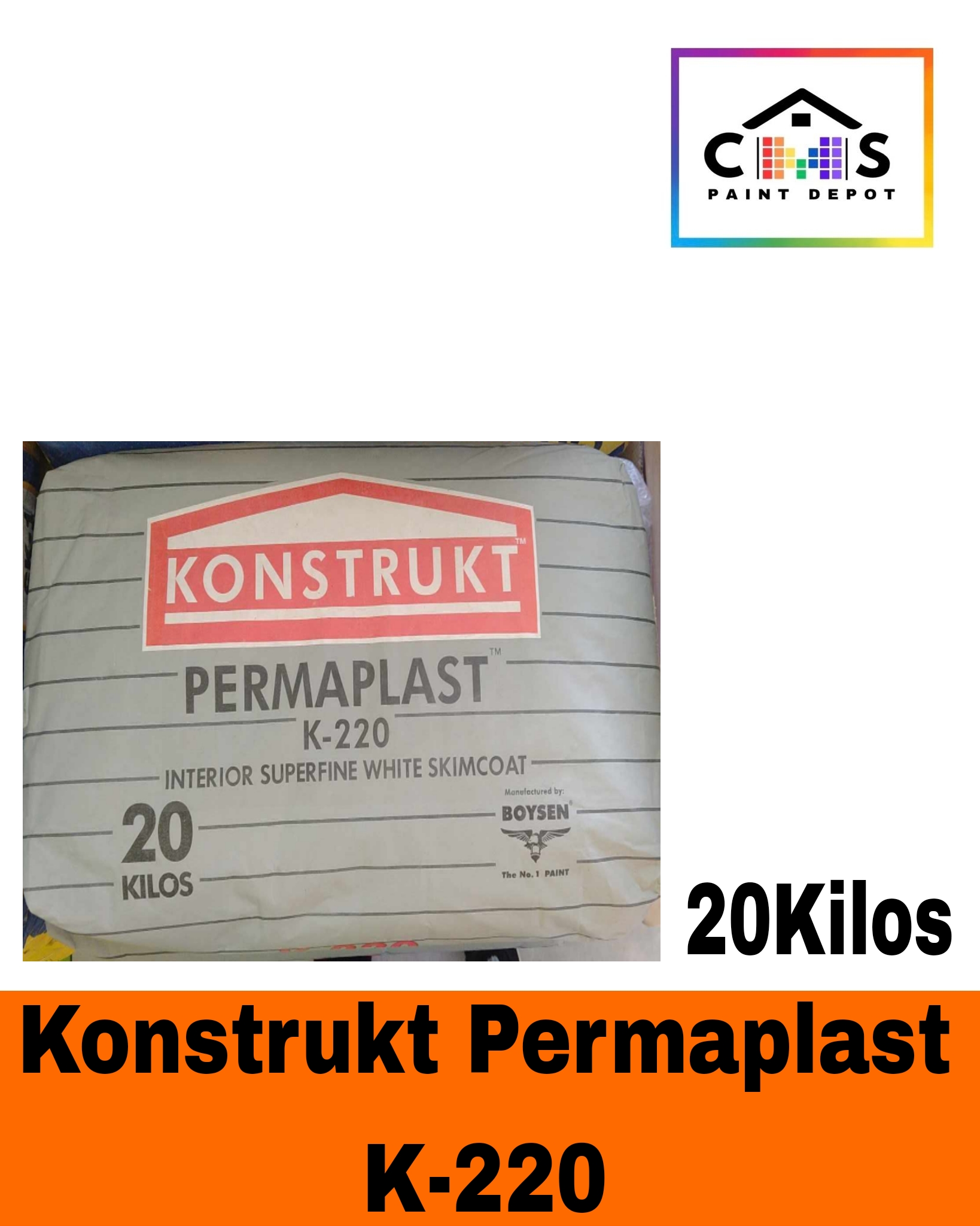Konstrukt PERMAPLAST k-220 SUPERFINE WHITE SKIM COAT 20kg | Lazada PH