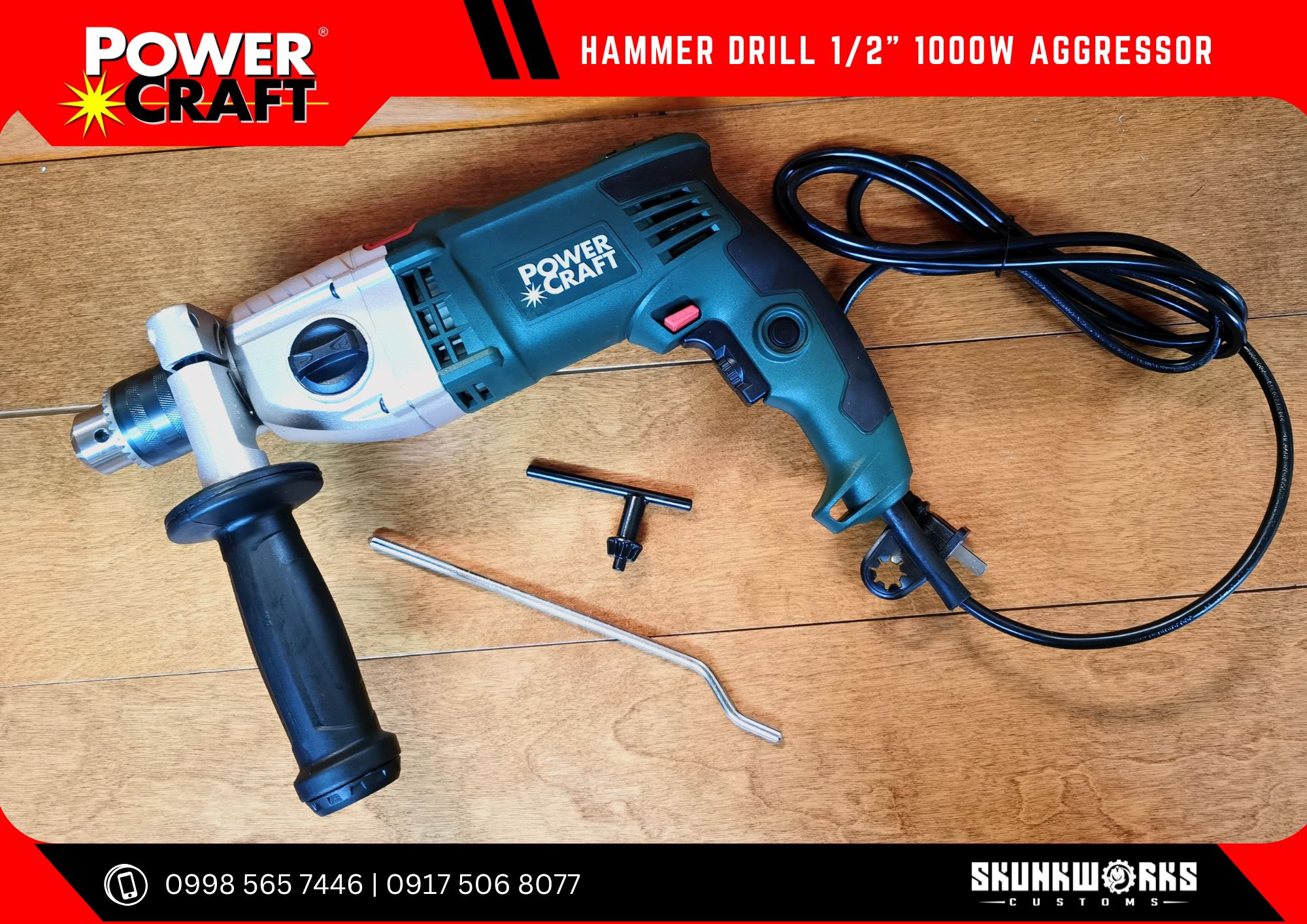 POWERCRAFT HAMMER DRILL 1/2" 1000W AGGRESSOR | Lazada PH