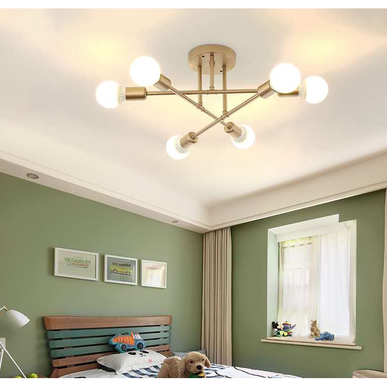 L&Y Ceiling light Modern minimalist semi-recessed chandelier 6 heads ...