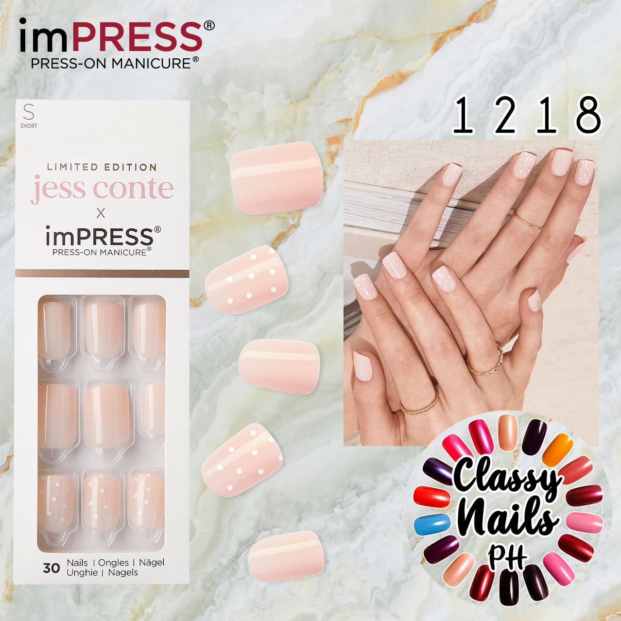 Jess Conte - 1218 ImPress Manicure Press On Nails • Branded High ...